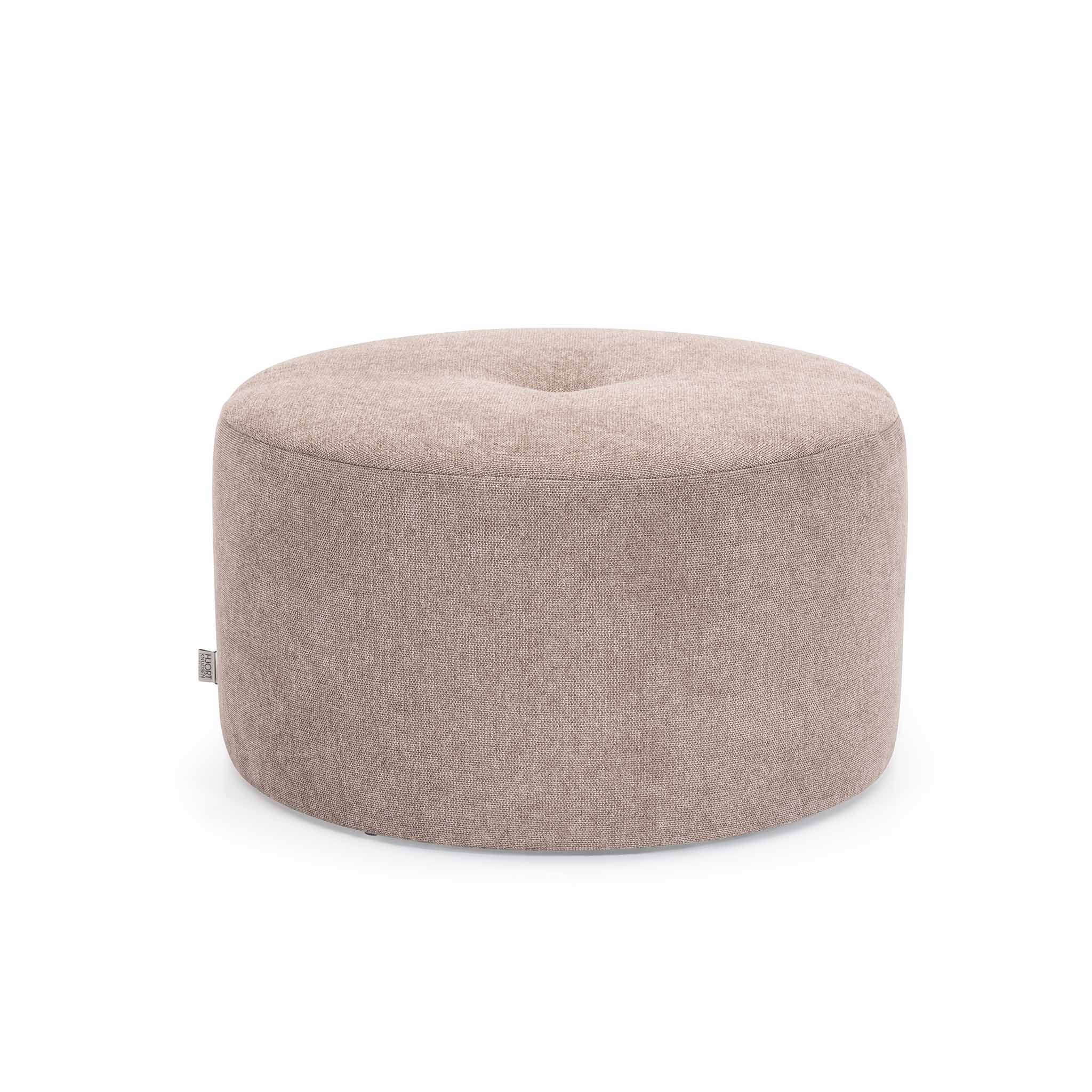 City | Puf Bloq stof i Taupe ø75 cm – Hjemme Hos
